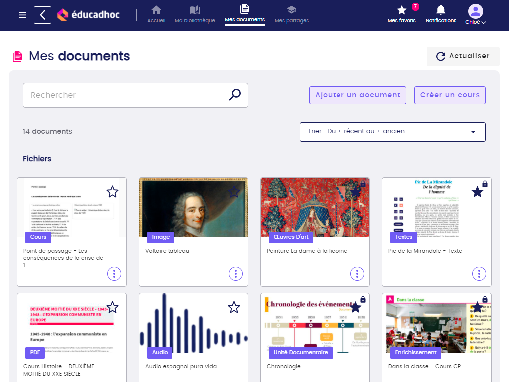 Capture tablette mes documents – Le virage numérique des lycées d'Île ...